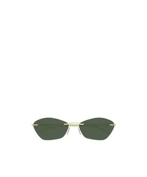 Alexander McQueen Irregular Frame Sunglasses - Gold