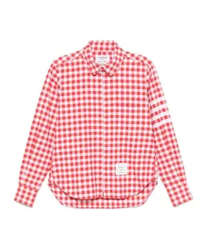 Thom Browne Gingham-check Flannel Shirt