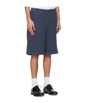 RIER Wool Elastic Waist Shorts - Blue