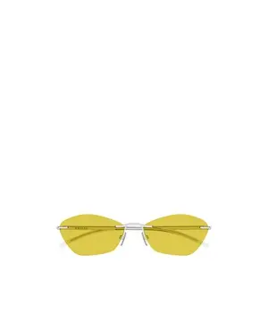 Alexander McQueen Irregular Frame Rimless Sunglasses - Yellow