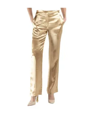 Victoria Beckham High-rise Indented Casual Pants - Nude