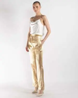 Victoria Beckham High-rise Indented Casual Pants
