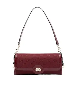 Gucci Monogrammed Shoulder Bag - Red