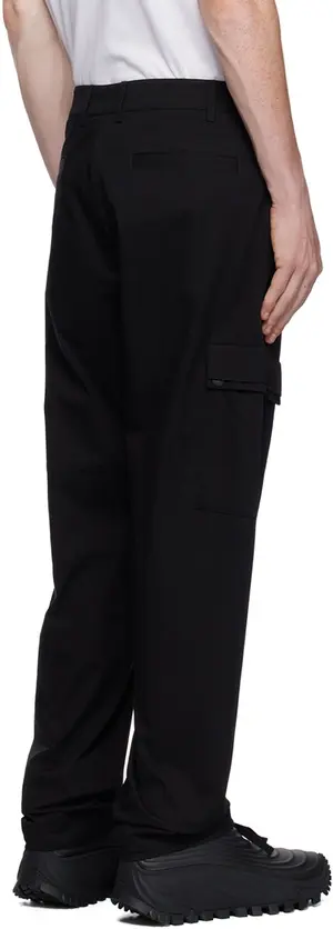 Moncler Stretch Gabardine Cargo Trousers - Black