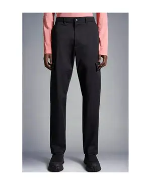 Moncler Stretch Gabardine Cargo Trousers - Black