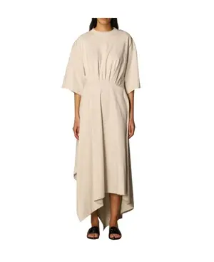 Balenciaga Wrapped T-shirt Dress - Nude