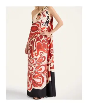 La DoubleJ One-shoulder Maxi Dress With Belt