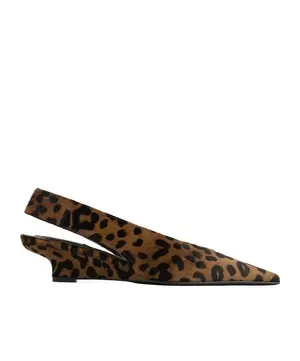 TOTEME 30mm Leopard-print Slingback Pumps