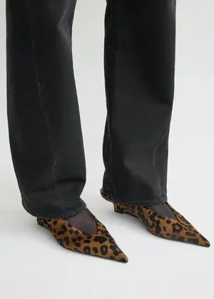 TOTEME 30mm Leopard-print Slingback Pumps