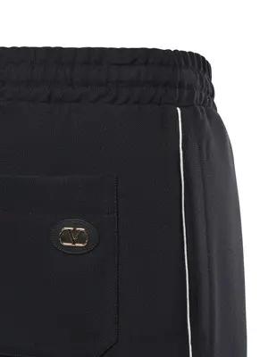 Valentino Garavani Logo Patch Drawstring Shorts