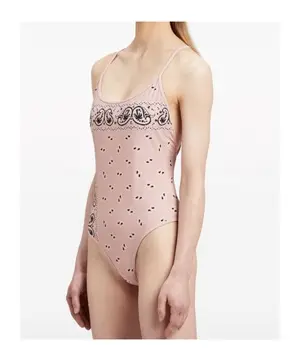 Palm Angels Paisley Print Scoop Neck Swimsuit