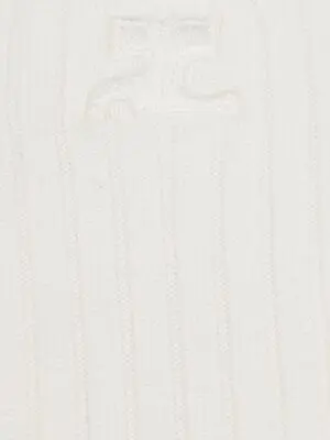 COURREGES Courrèges Rib-knit Pointy Tank Top - White