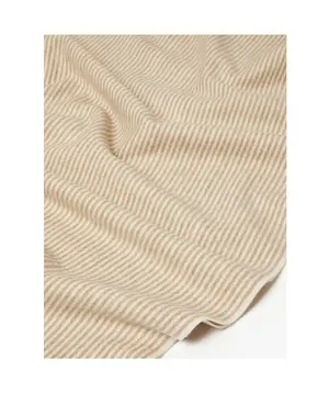 Max Mara Logo Embroidered Striped Scarf