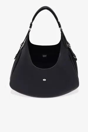 GANNI Large Kat Bag With Butterfly Buckle - Black
