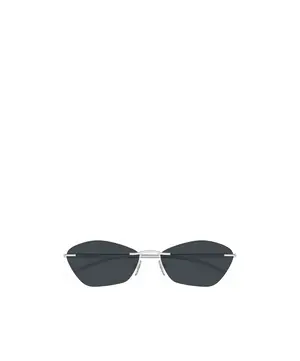 Alexander McQueen Irregular Frame Sunglasses - Silver