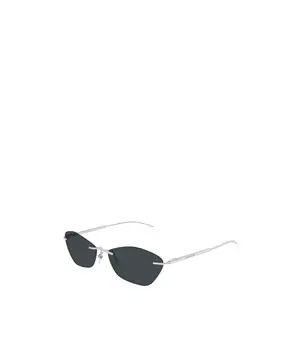 Alexander McQueen Irregular Frame Sunglasses - Silver