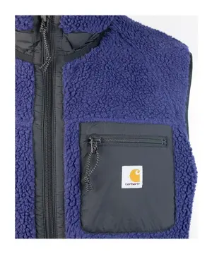 Carhartt Work In Progress Fleece Zip-up Gilet With Logo Patch