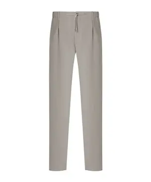 Giorgio Armani Pleated Linen Trousers - Light Brown