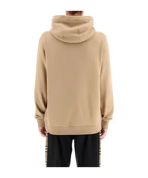 Burberry Logo Detailed Drawstring Hoodie - Nude