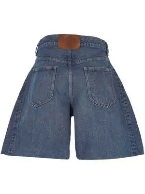 Celine Denim Shorts With Belt Loops - Blue