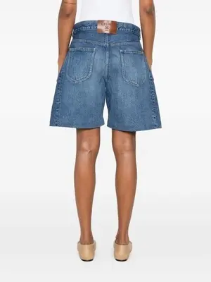 Celine Denim Shorts With Belt Loops - Blue