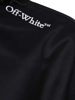 Off-White Zip-up Hooded Logo Tape Jacket