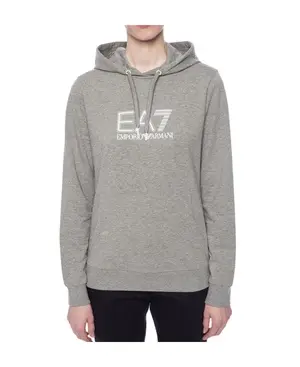 Emporio Armani Logo Print Hooded Pullover