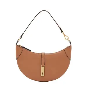 Polo Ralph Lauren Logo Plaque Zipped Mini Shoulder Bag - Brown