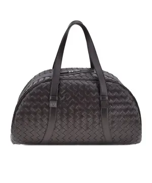 Bottega Veneta Woven Design Handbag - Black