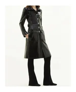 COURREGES Belted Midi Trench Coat