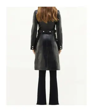 COURREGES Belted Midi Trench Coat