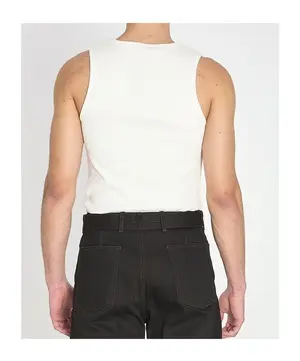 LEMAIRE Ribbed Tank Top - Black