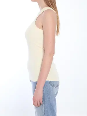TOTEME Sleeveless Round Neck Tank Top - White