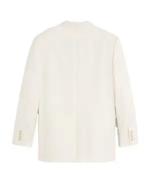 Celine Striped Wool Jacket - Ivory