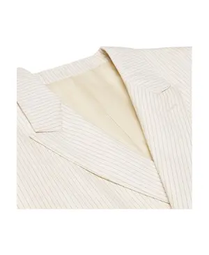 Celine Striped Wool Jacket - Ivory