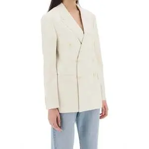 Celine Striped Wool Jacket - Ivory