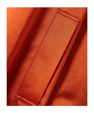 Dries Van Noten Cotton Blend Satin Coat - Orange