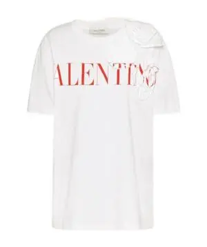 Valentino Garavani Rose Blossom Logo Print T-shirt
