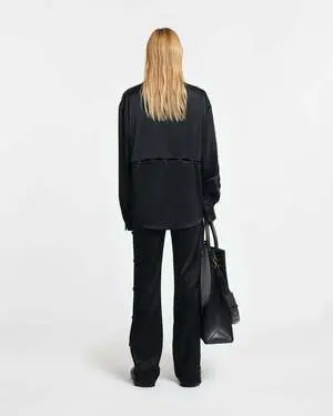 Nanushka Felina Straight-leg Satin Trousers - Black