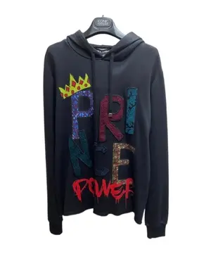 Dolce & Gabbana Letter Patch Hooded Sweatshirt