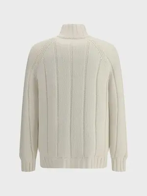 Brunello Cucinelli Zip-up Ribbed-knit Jacket - Gray