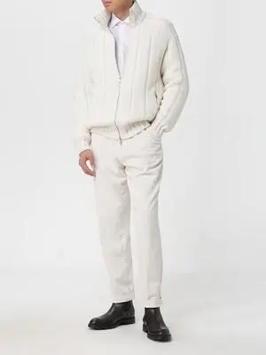 Brunello Cucinelli Zip-up Ribbed-knit Jacket - Gray