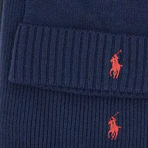Ralph Lauren Polo Pony Motif Scarf And Beanie Set
