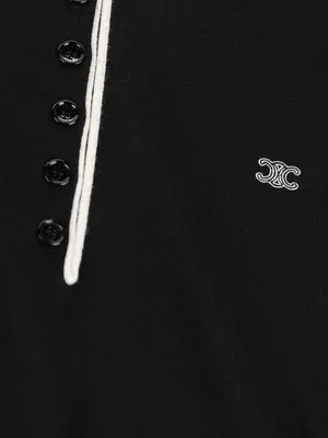 Celine Polo Sweater In Fine Cashmere Silk