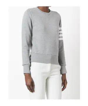 Thom Browne Loopback 4-bar Sweatshirt - Light Gray