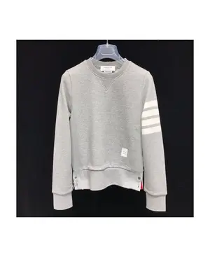 Thom Browne Loopback 4-bar Sweatshirt - Light Gray