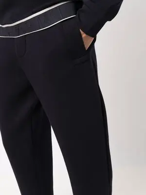 Emporio Armani Elasticated Waist Drawstring Track Pants - Black
