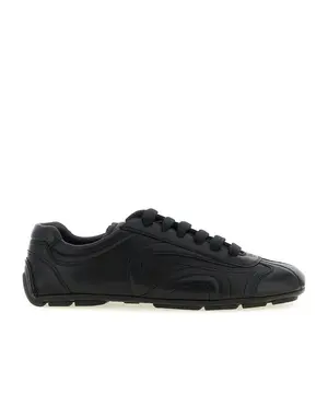 Prada Lace-up Round Toe Low-top Sneakers