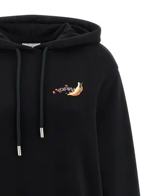 Off-White Logo Printed Drawstring Hoodie