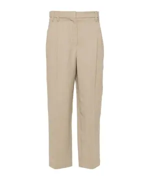 Brunello Cucinelli Cropped Tapered Trousers - Nude